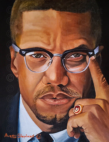 Malcom X – Avery Shepherd Art